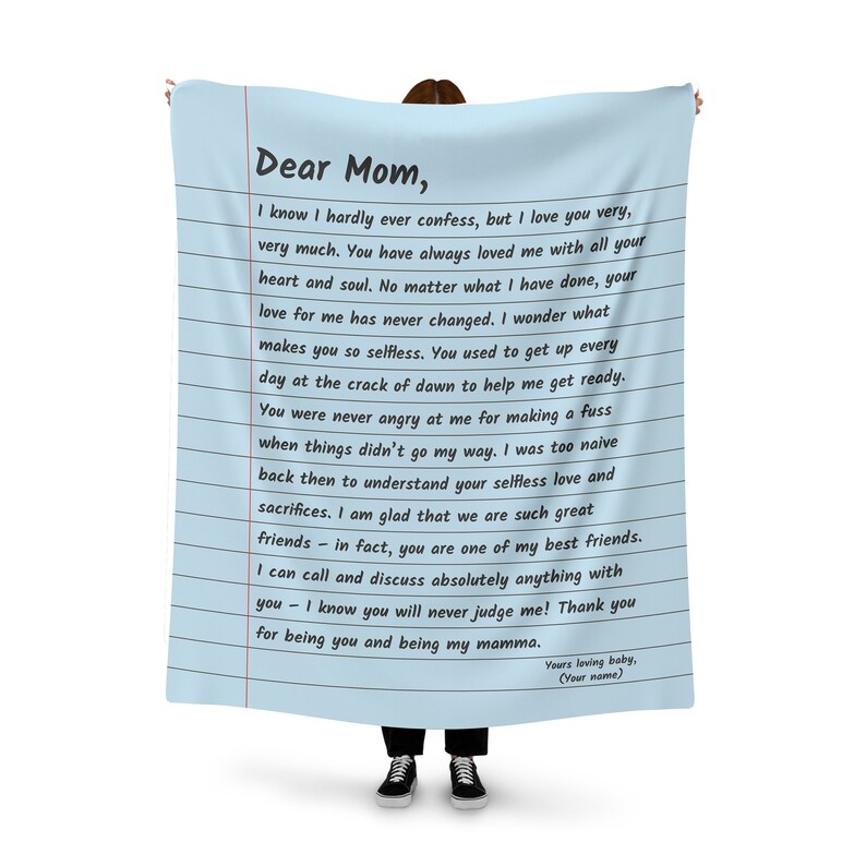 Handwriting Blanket | Love Letter Blanket | Personalized Gift for Love ...