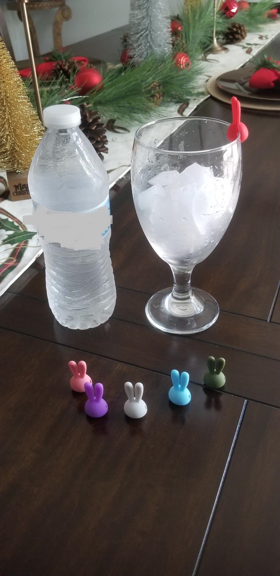 6 Pc Silicone Rabbit Ears Shaped Glass Identifier/coffee Mug Marker ...