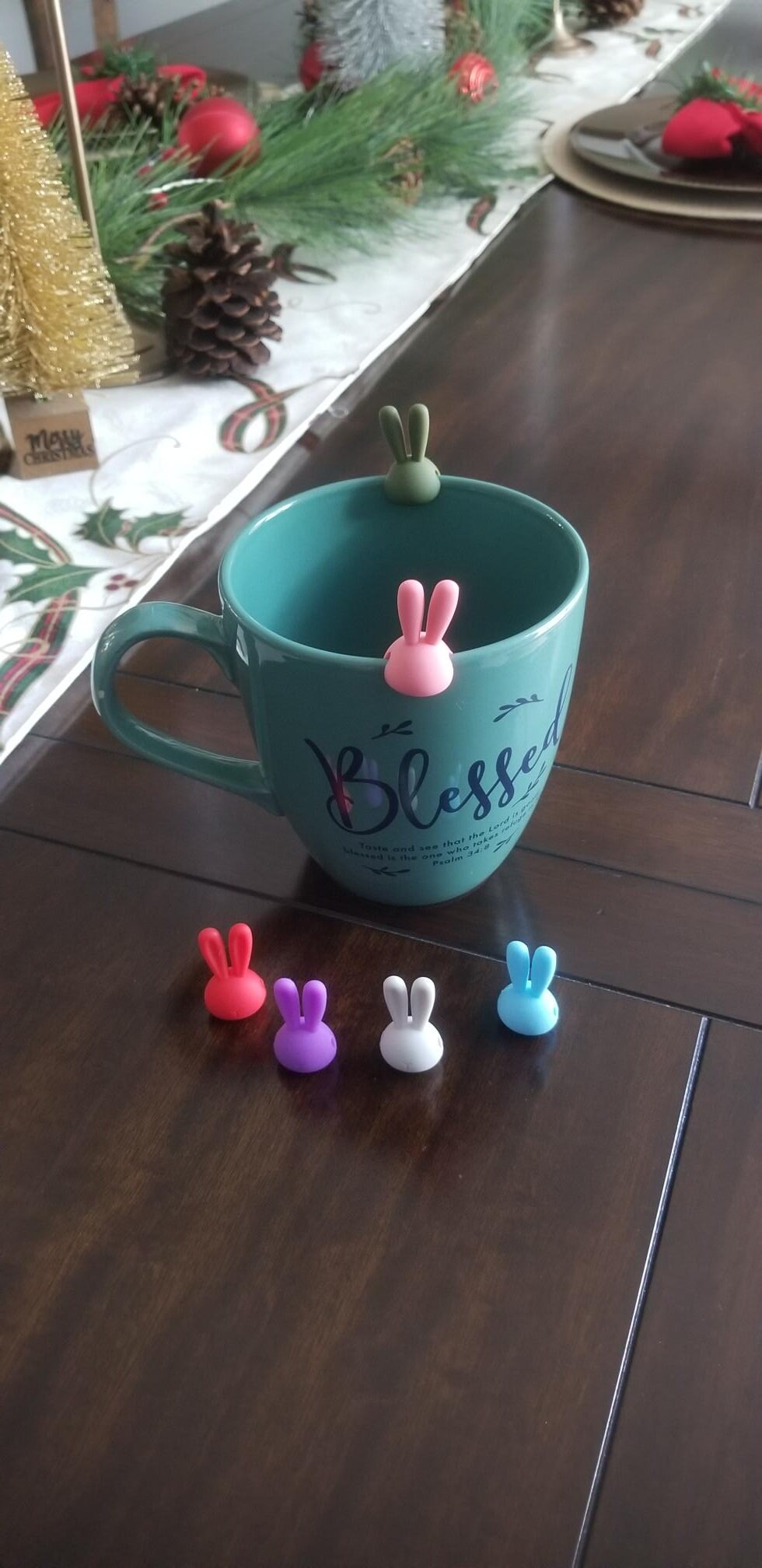 6 Pc Silicone Rabbit Ears Shaped Glass Identifier/coffee Mug Marker ...