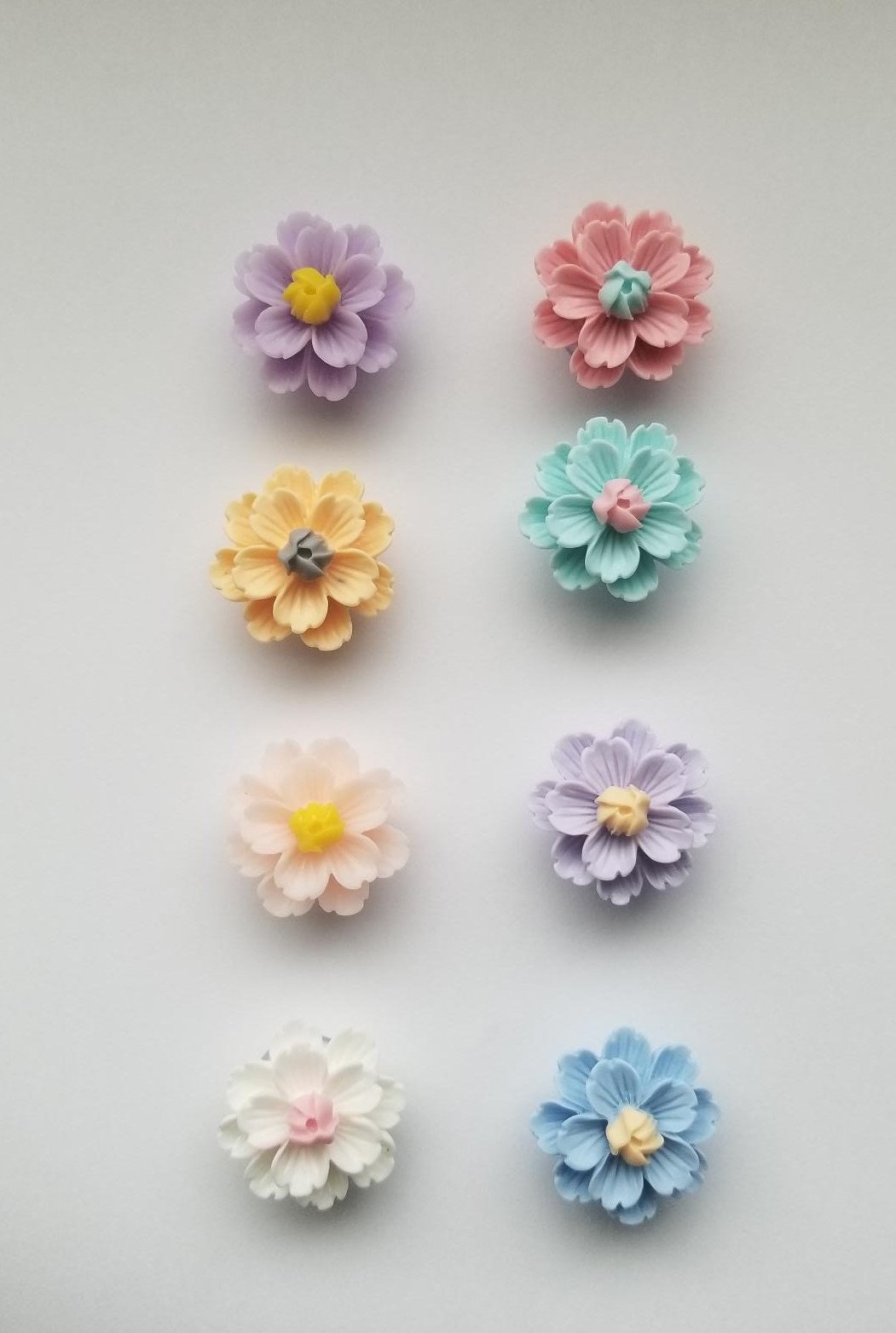 8pc. Beautiful Suction Flower Glass Markers/drink Markers/glass Charms ...
