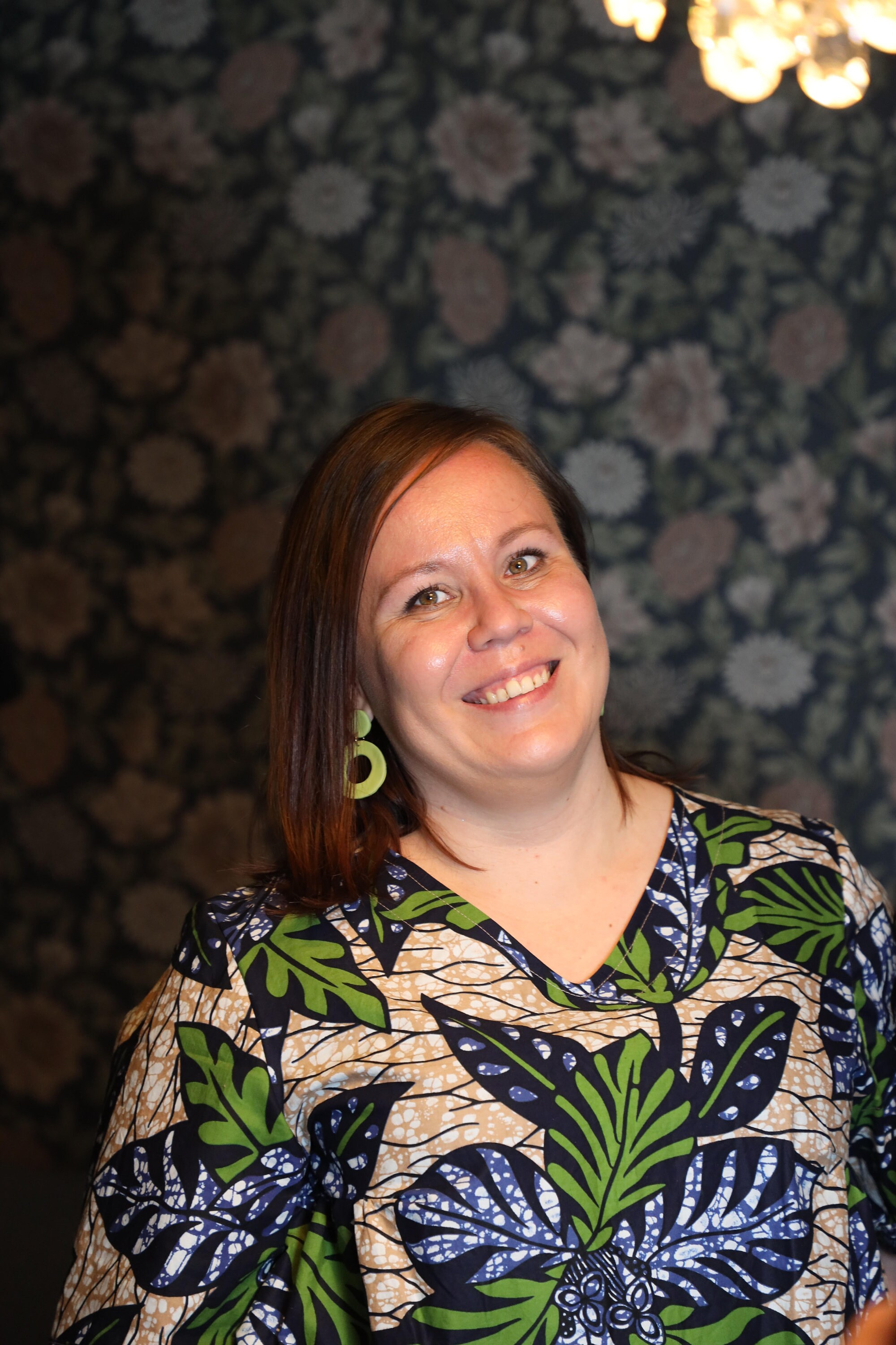 Melinda Oversize African Kitenge Dress With Pockets Blue and Green ...