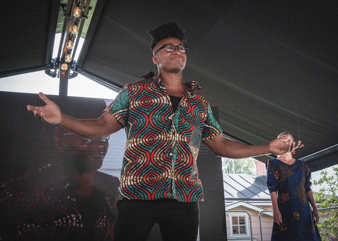 Jackson African Kitenge T-shirt for Men Blue and Green - Etsy