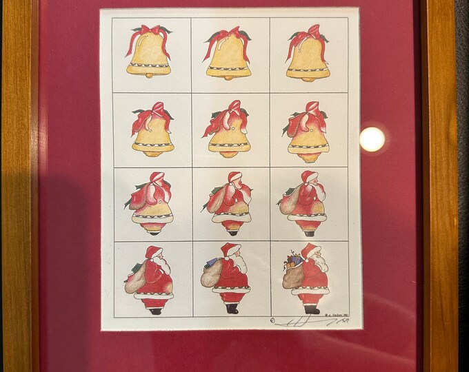 E.halsey Transformation Print From Bell to Santa (signed by Artist ...