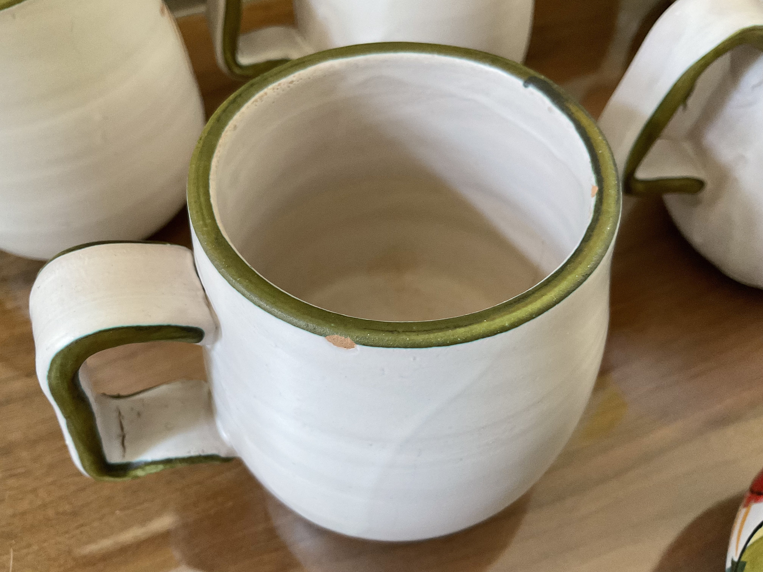 Set of 6 Vintage Holt Howard Hand-painted Italian Pottery Mugs - Etsy