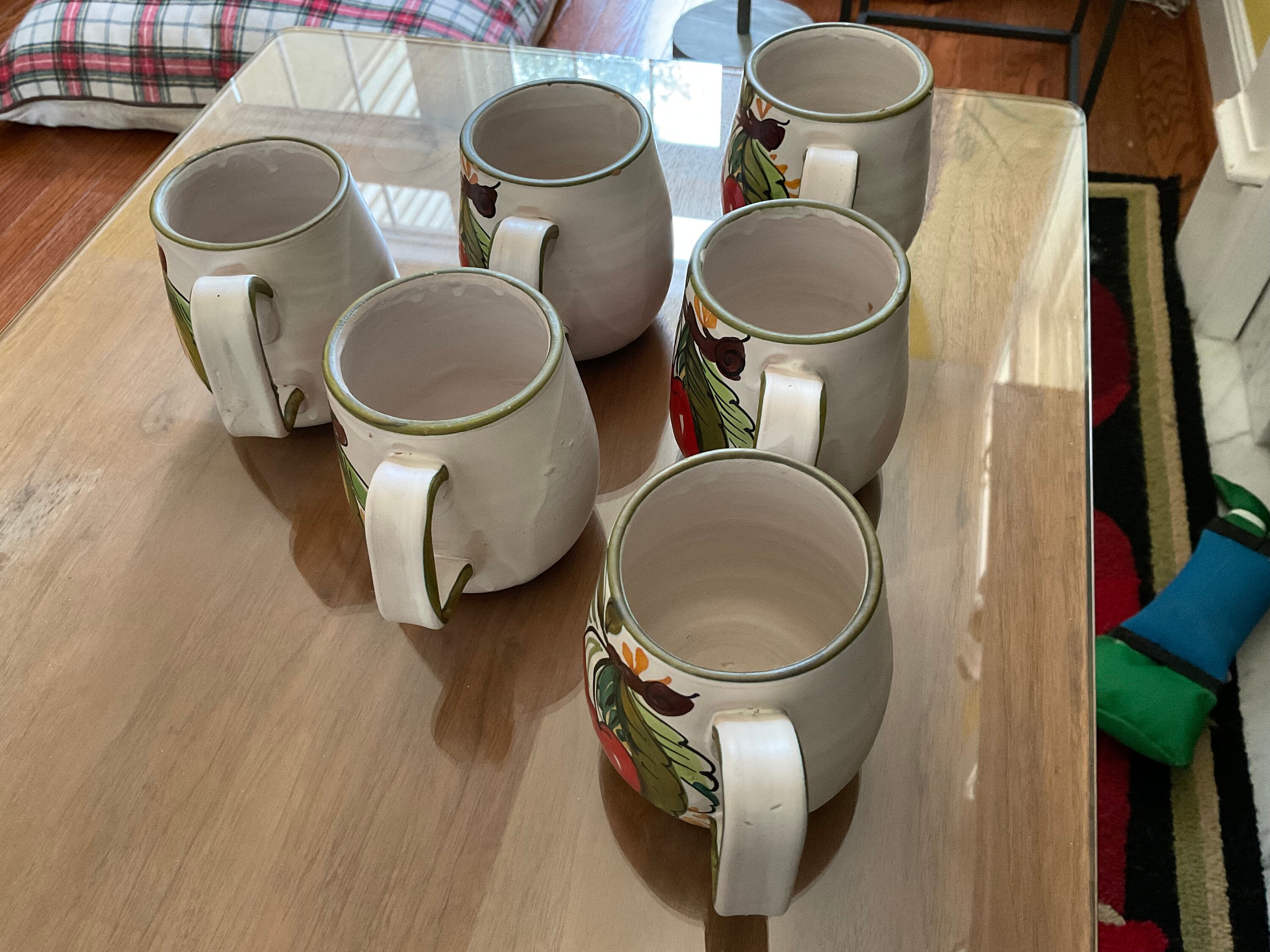 Set of 6 Vintage Holt Howard Hand-painted Italian Pottery Mugs - Etsy