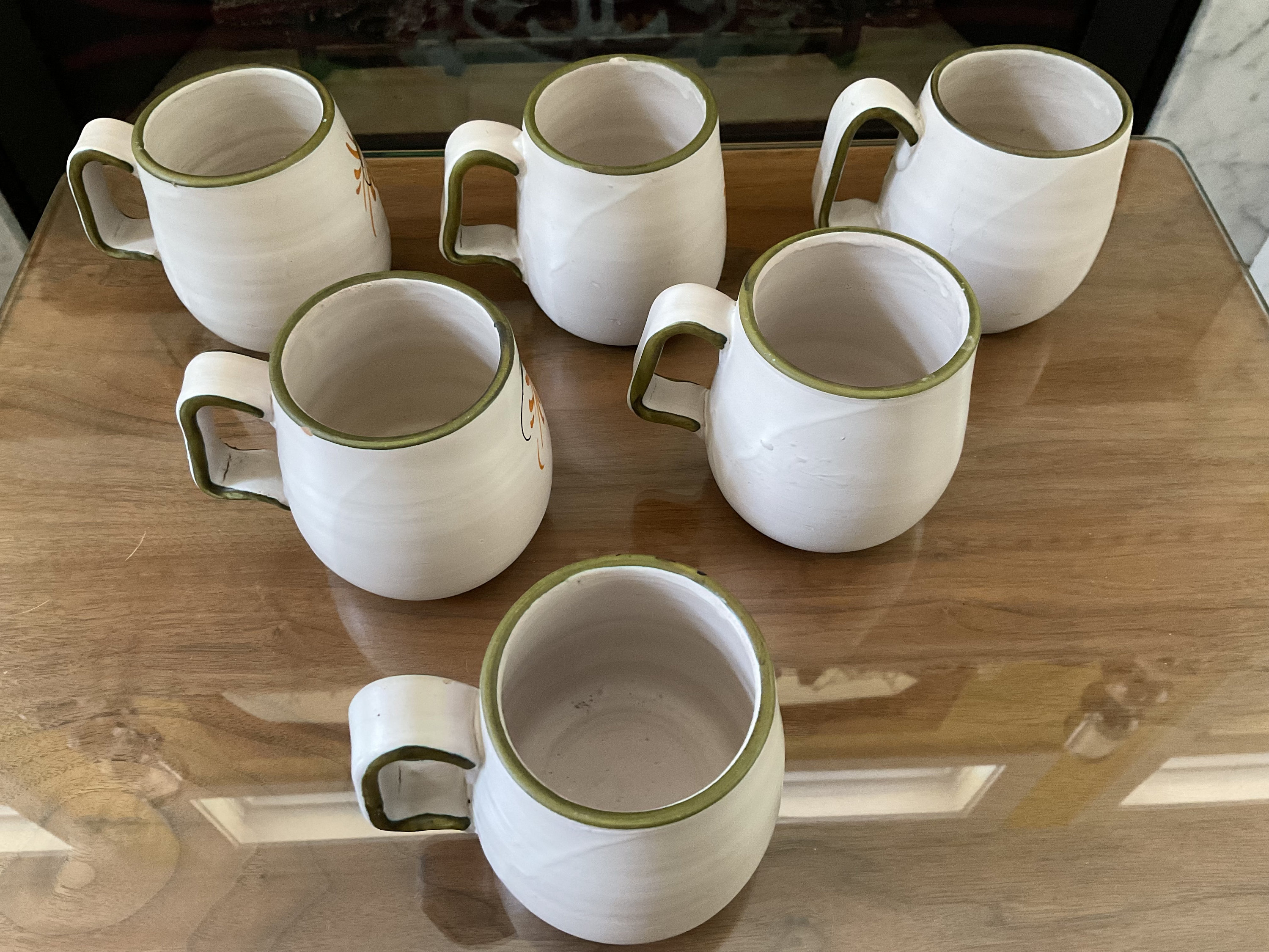 Set of 6 Vintage Holt Howard Hand-painted Italian Pottery Mugs - Etsy