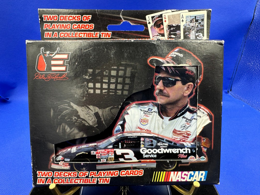 Dale Earnhardt Collectible Tin of Two Sets of Playing Cards (unused ...
