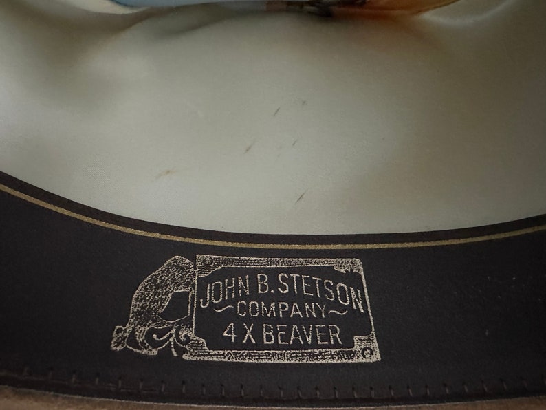 Vintage John B. Stetson Co 4X Beaver Cowboy Hat, Size 7 - Etsy