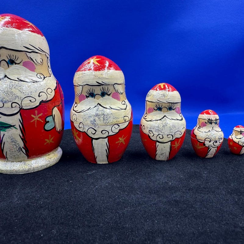 Santa Nesting Dolls - Etsy