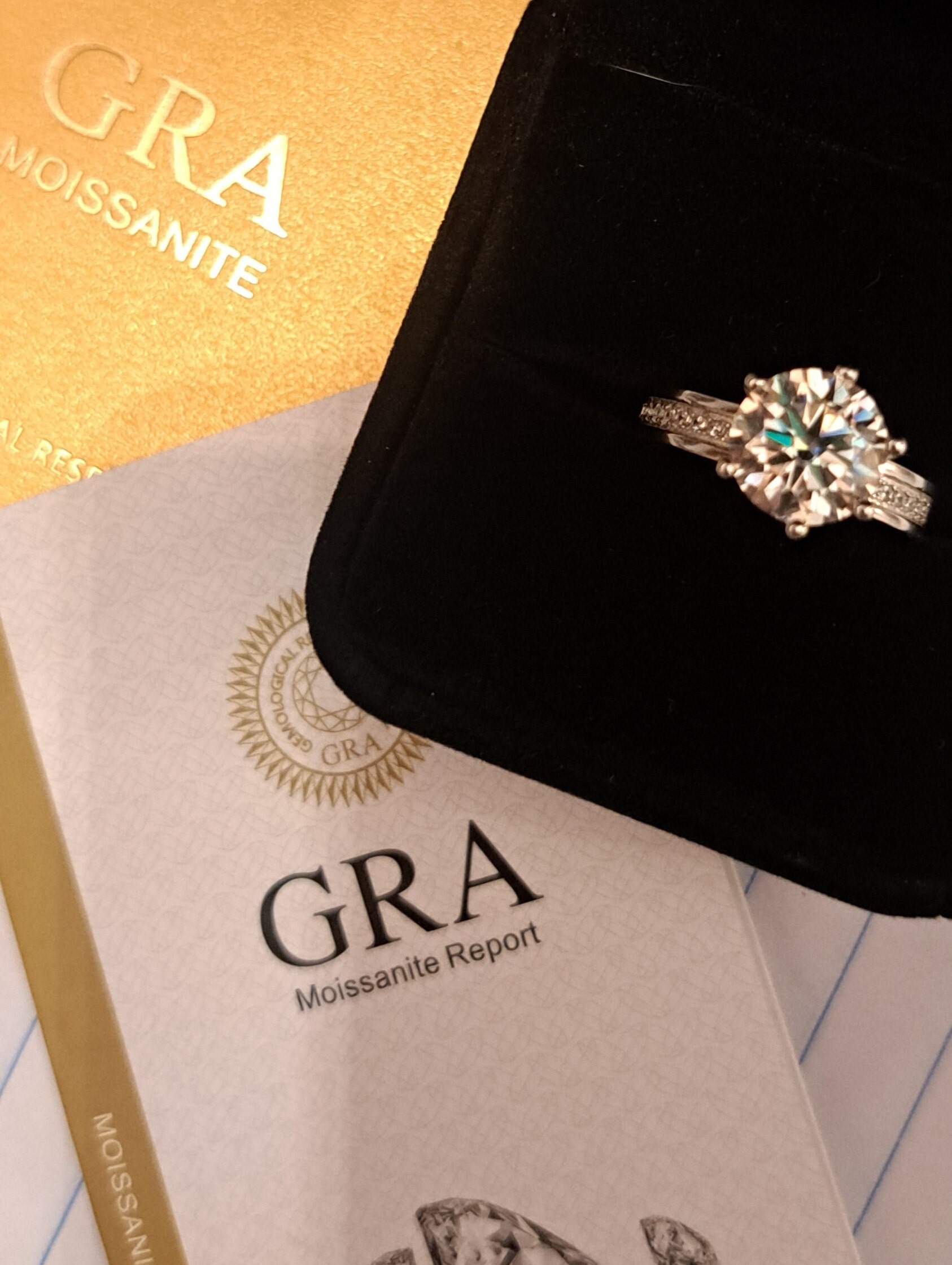 GRA Certified 3 Carat Tiffany Style Moissanite Diamond Ring - Etsy