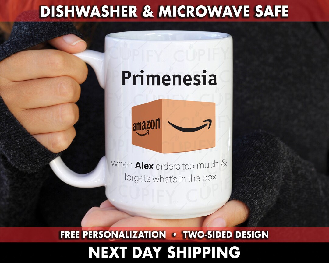 Primenesia Inspired Coffee Mug, Personalized Coffee Mug, Amazon Prime ...