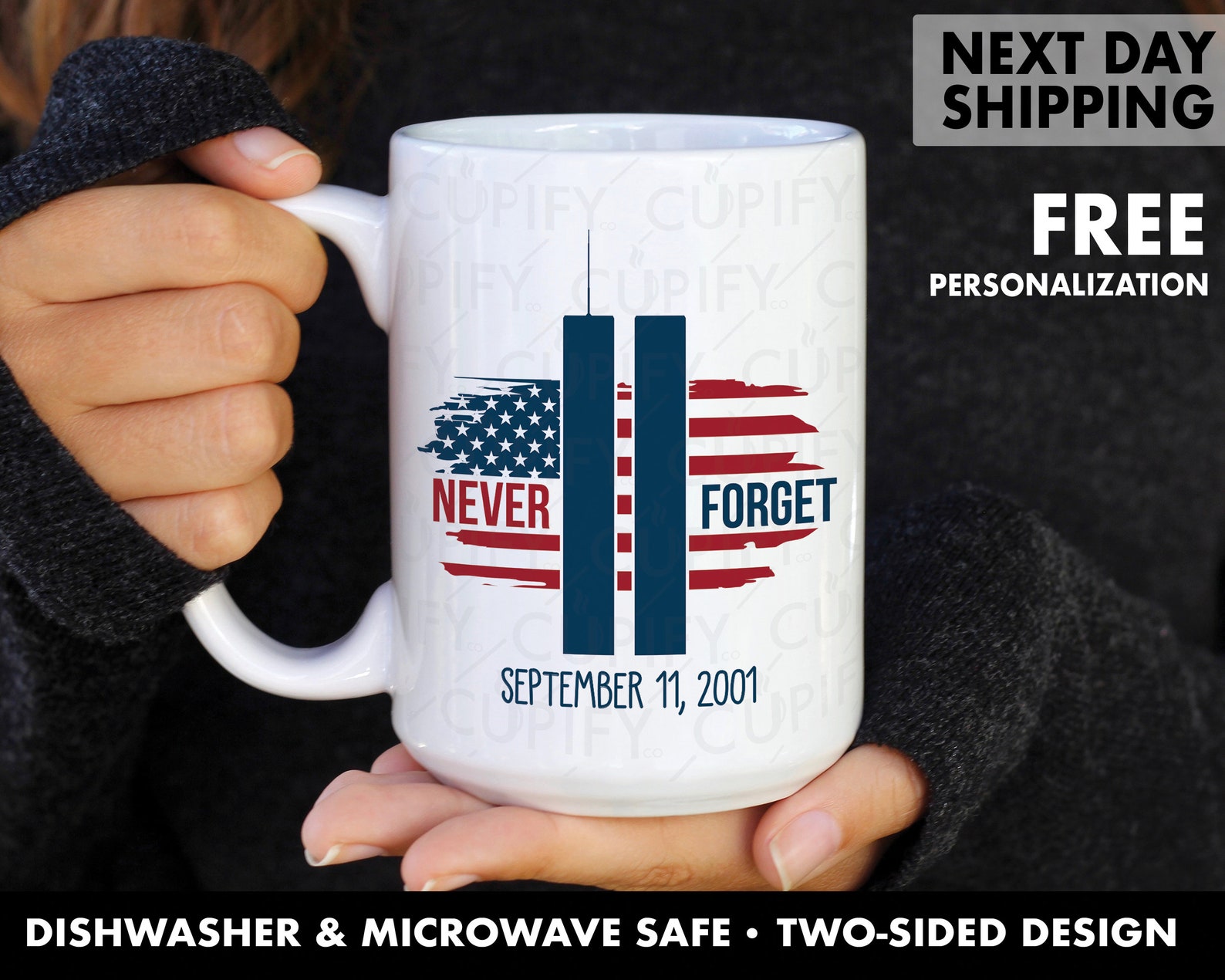World Trade Center Mug, September 11 Mug, Never Forget Mug, September ...