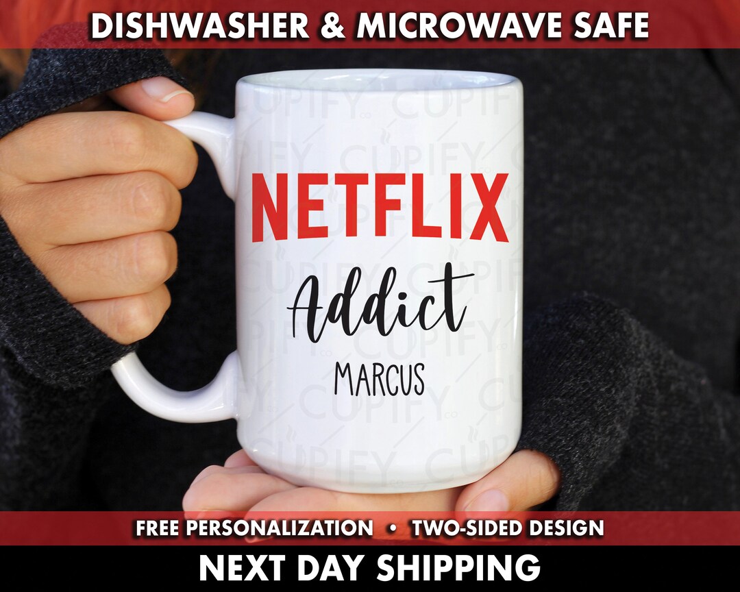 Netflix Addict Coffee Mug, Netflix Addict Mug, Netflix Junkie Mug, Tv ...