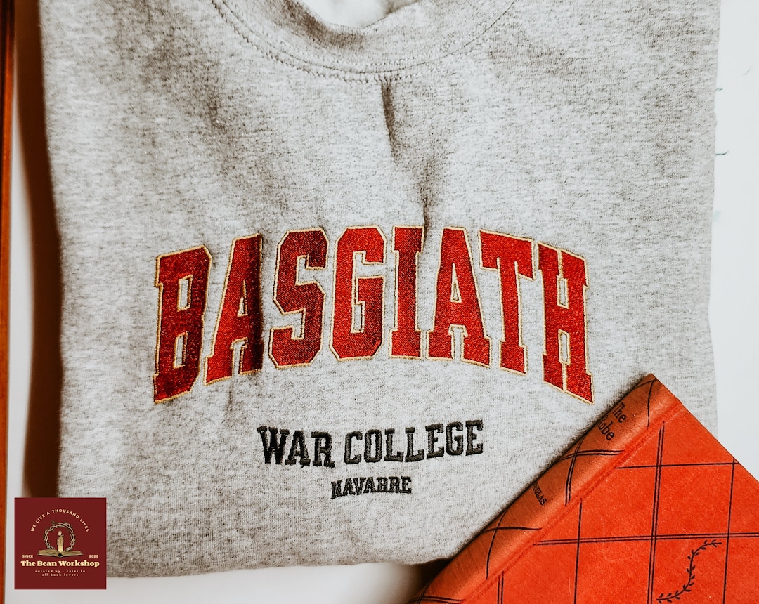 Basgiath War College Embroidered Sweatshirt, Fourth Wing Reading ...