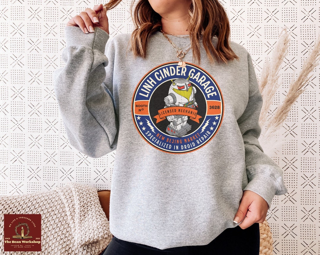 The Lunar Chronicles Sweatshirt, Linh Cinder Garage Crewneck, 36.28% ...