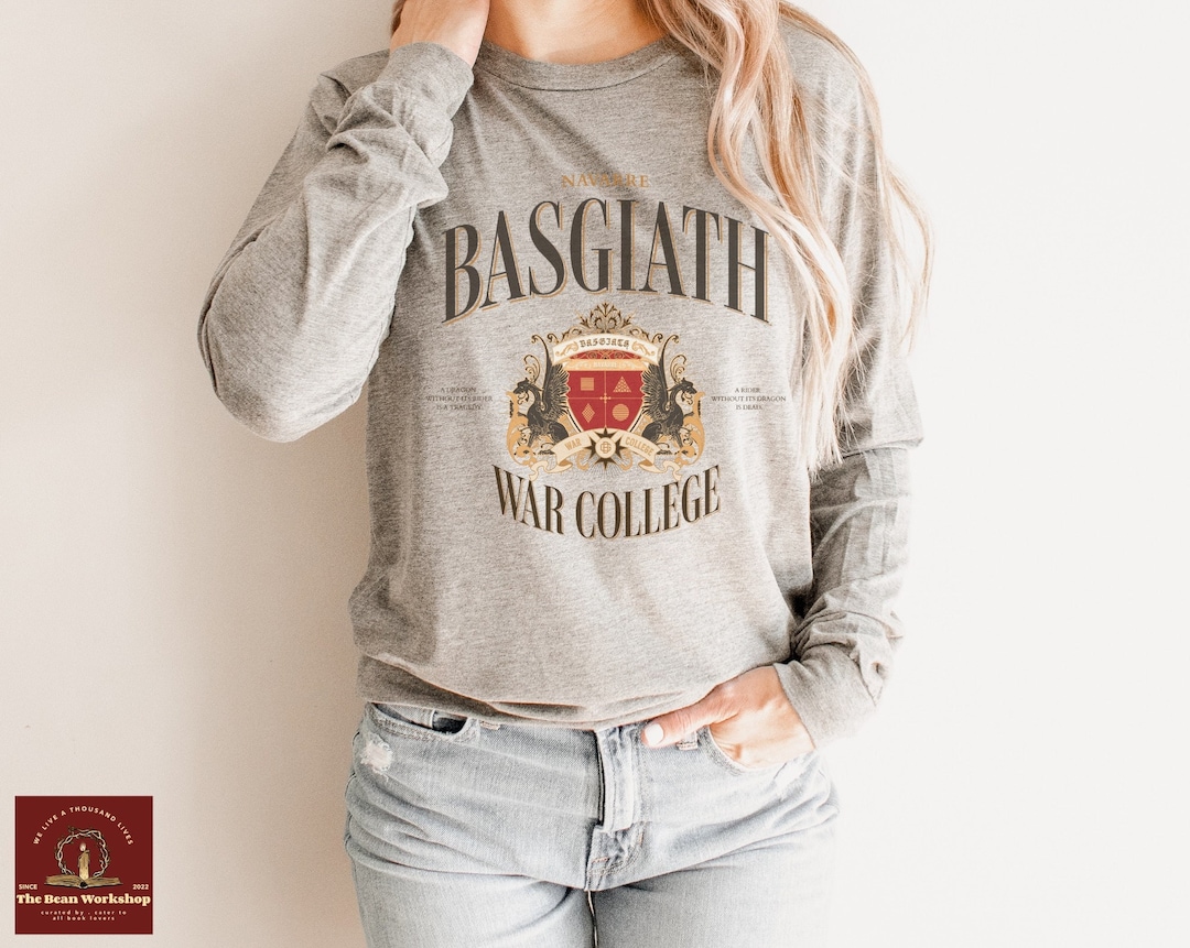 Fourth Wing Shirt, Basgiath War College Long Sleeve Shirt, Official ...