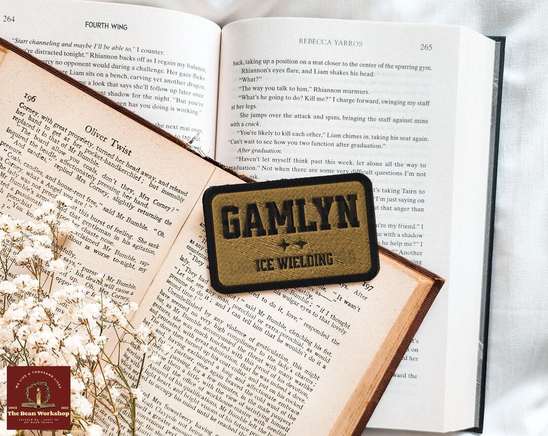 Ridoc Gamlyn Embroidered Name Tag, Fourth Wing Iron on Patch, Official ...