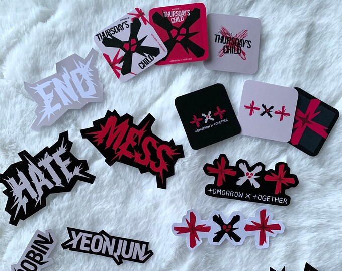 TXT Stickers Thursday's Child Album Sticker Pack, 21 Pcs, Kpop Sticker ...