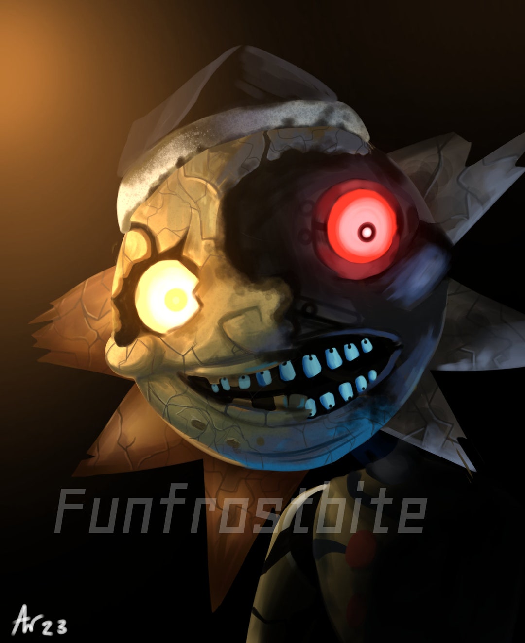 Five Nights at Freddy's: Security Breach Ruined Eclipse Print (sundrop ...