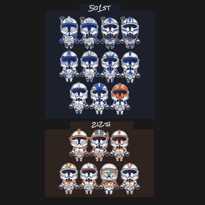 Little Armored Dude Stickers (clones and Mandos) - Etsy