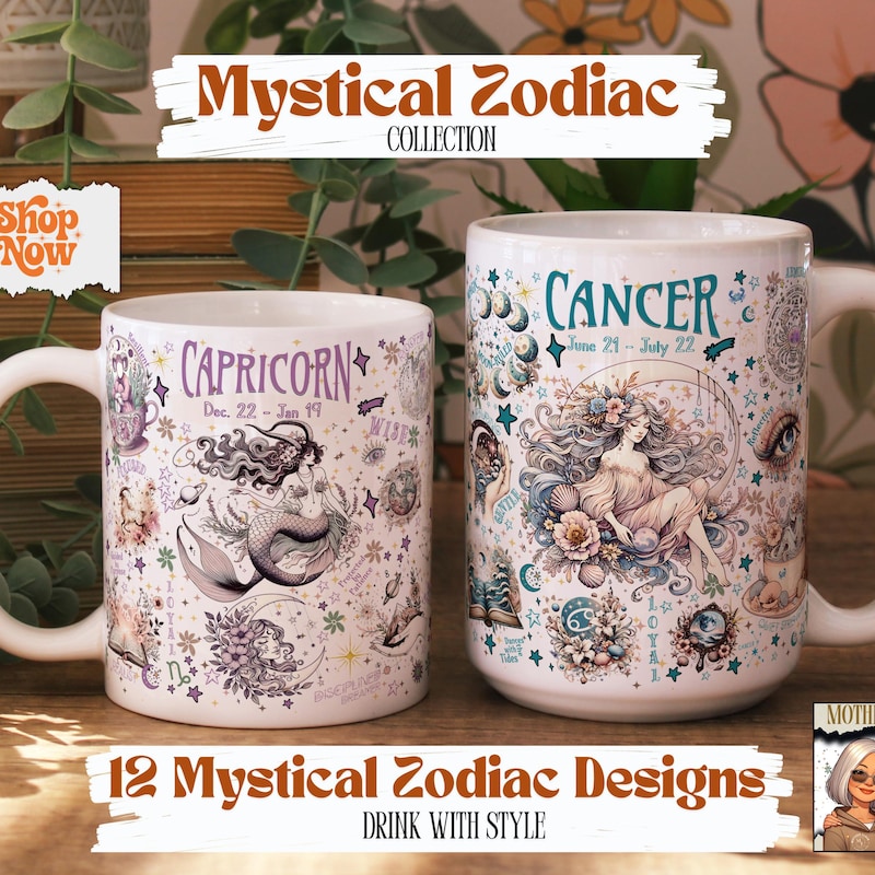 Zodiac Mugs - Etsy