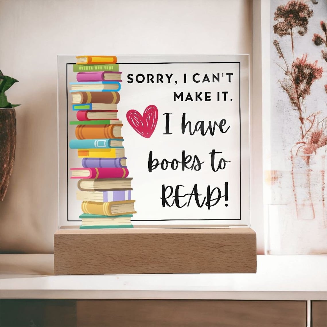 Funny Book Decor Bookshelf Sign Book Lover Funny Gift for - Etsy
