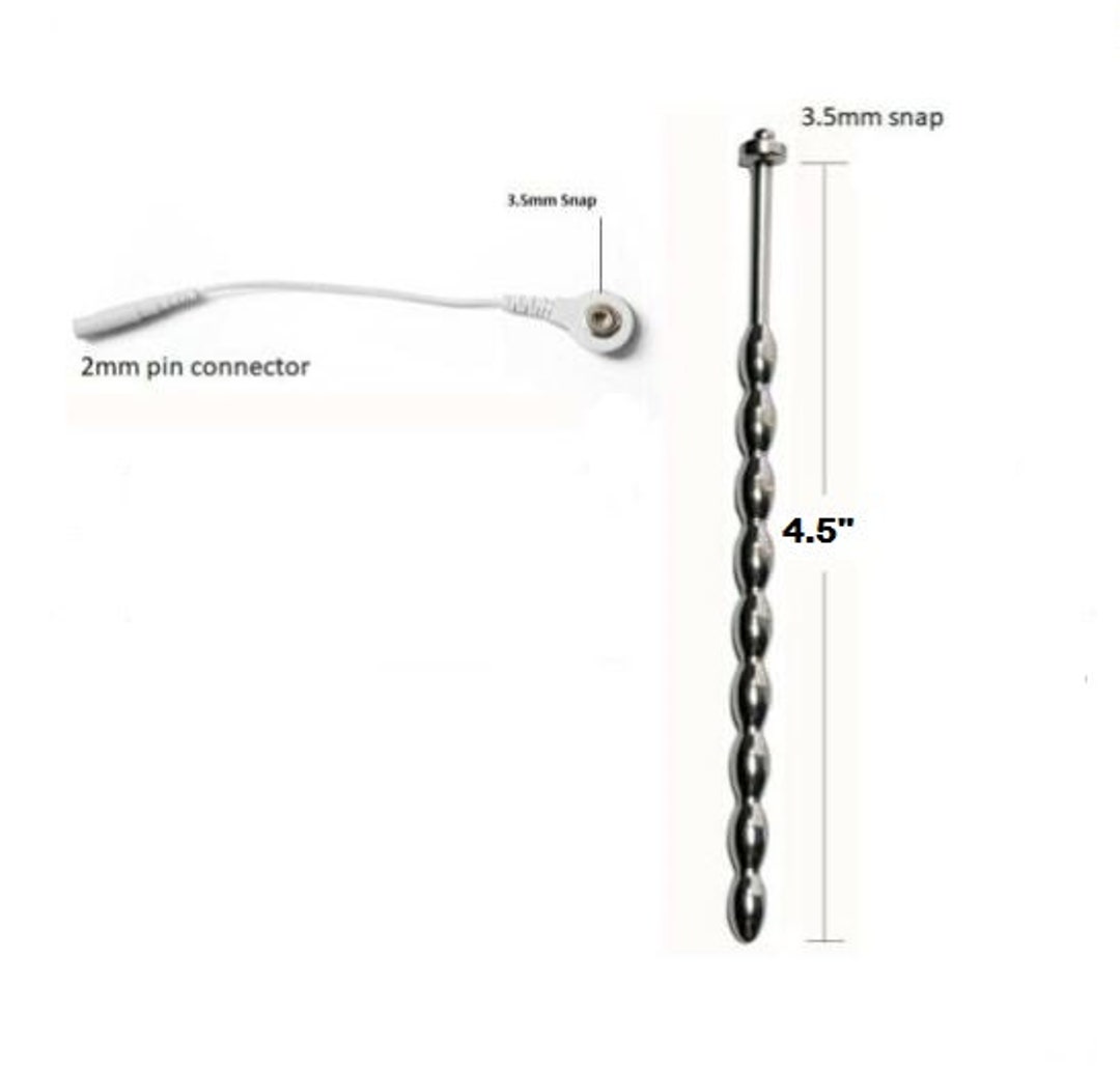 Electic Electro Shock Estim Tens 4.5 Beaded Urethral Plug Sound With ...