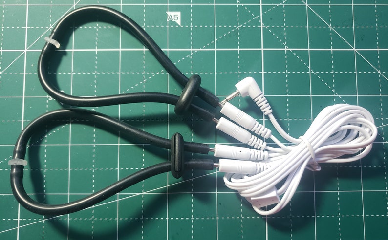 Pair DIY Bipolar Conductive Tube Adjustable Loops Penis Rings Tens E ...