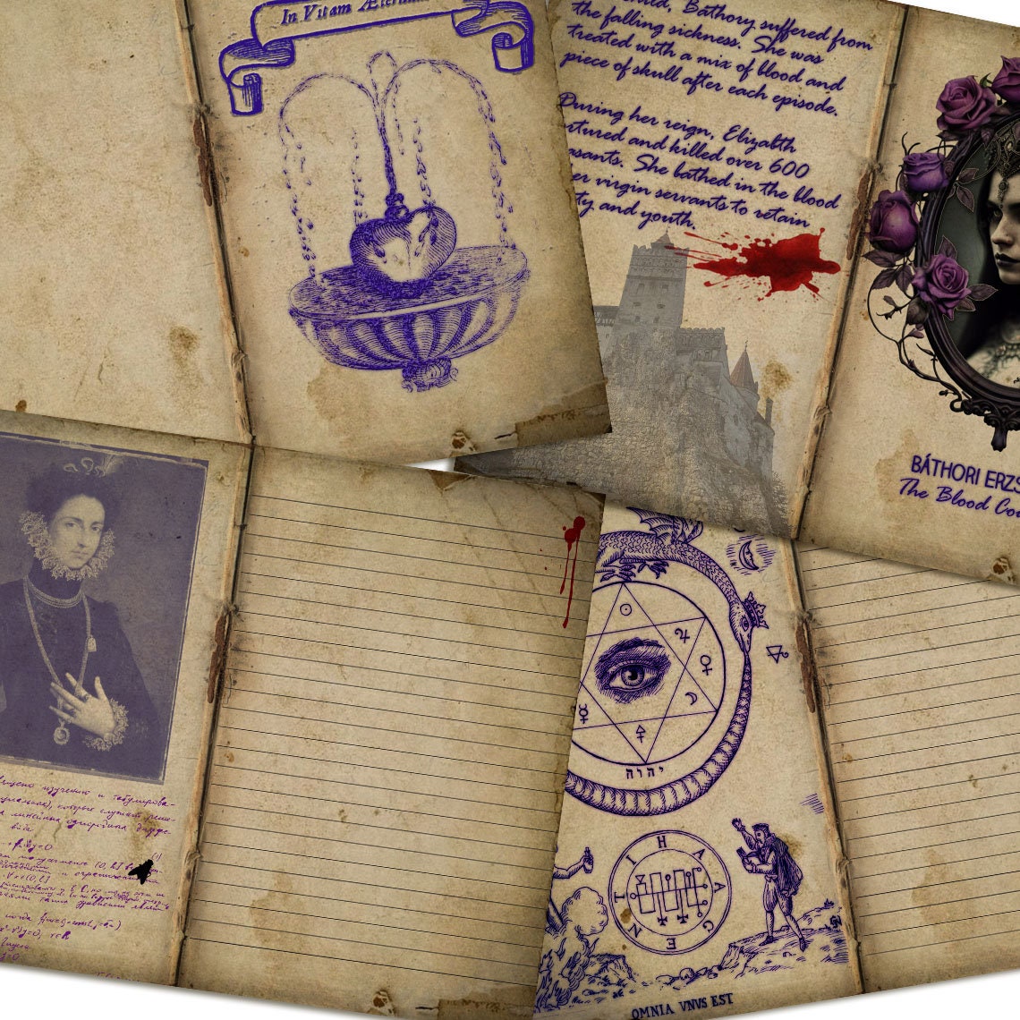 Vampire Junk Journal Kit, Vampire Lore, History's Famous Vampires ...