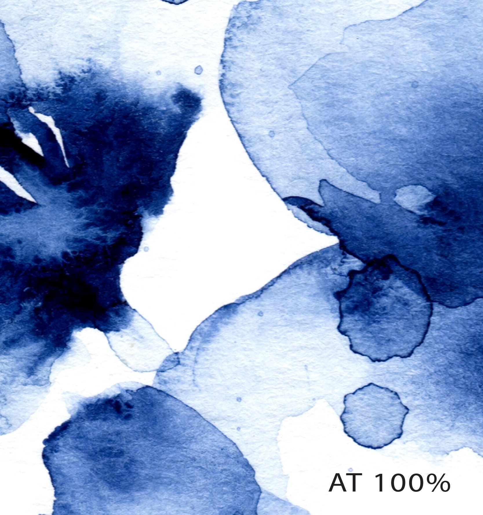 Indigo Floral, Digital Art Watercolor Painting, Loose Watercolor ...