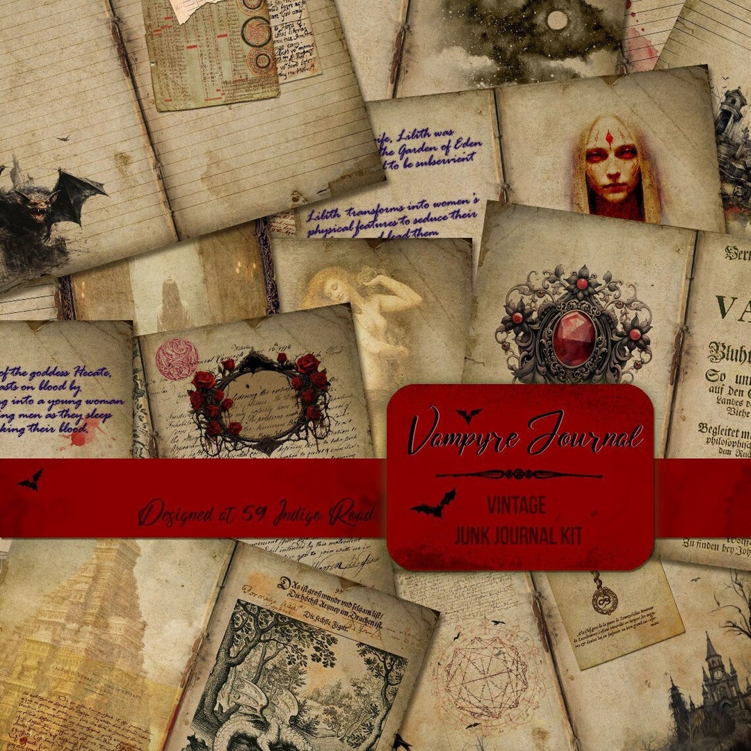 Vampire Junk Journal Kit, Vampire Lore, History's Famous Vampires ...