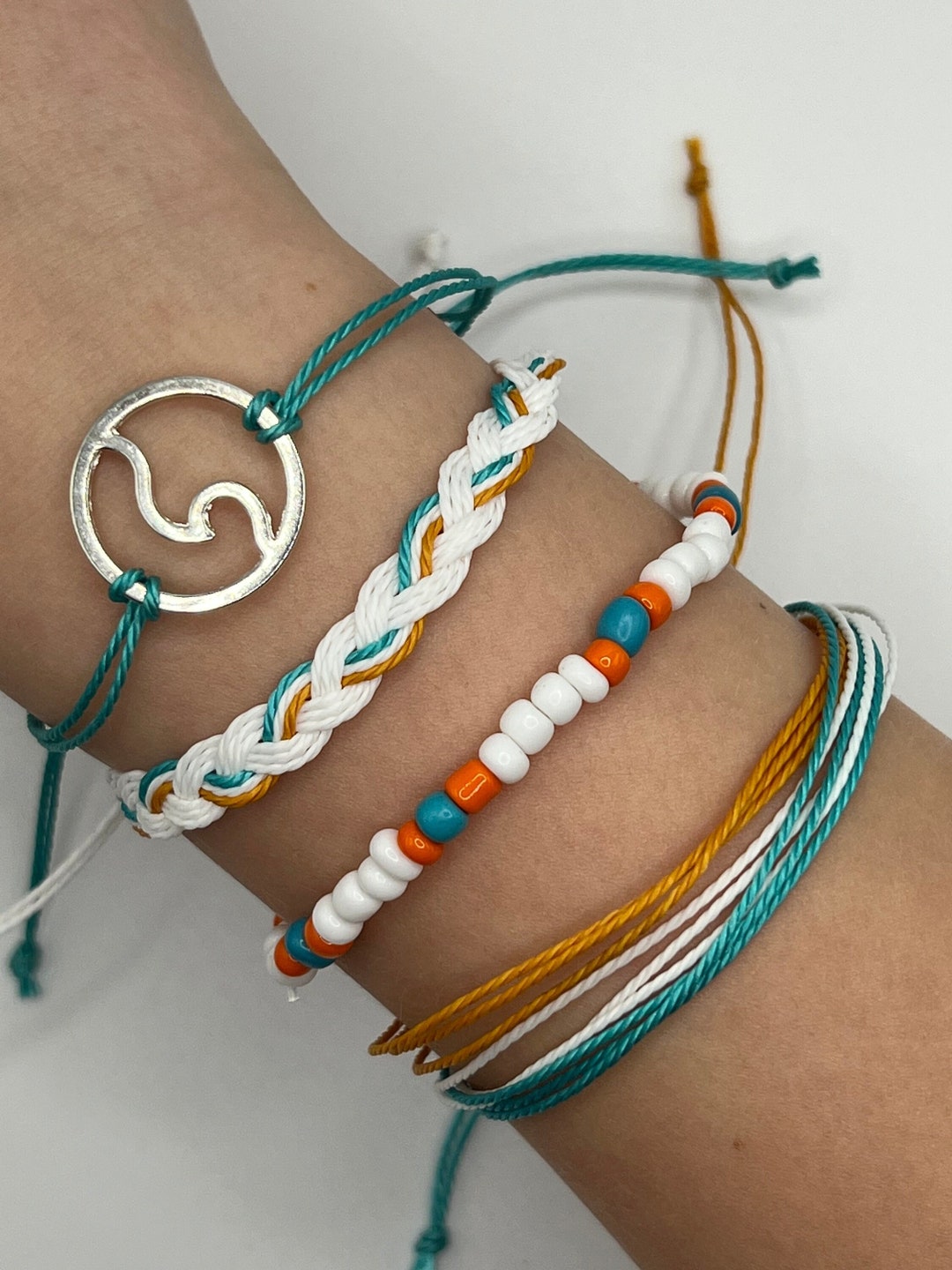 Wave Bracelet Pura Vida Style Bracelet String Jewelry Surfer Bracelet ...