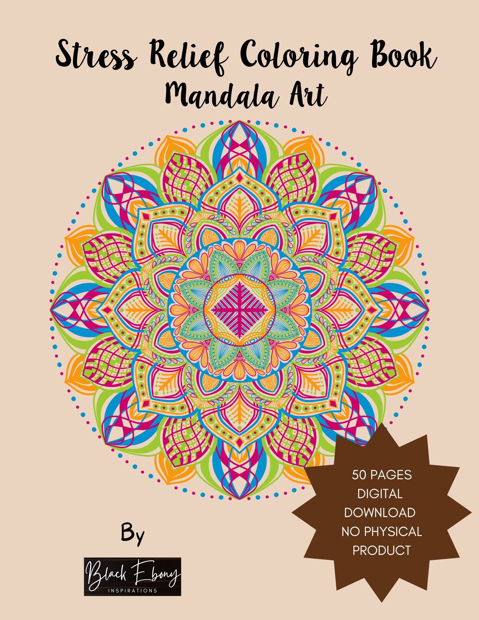 50 Unique Mandala Designs Coloring Pages for Mental Health and ...