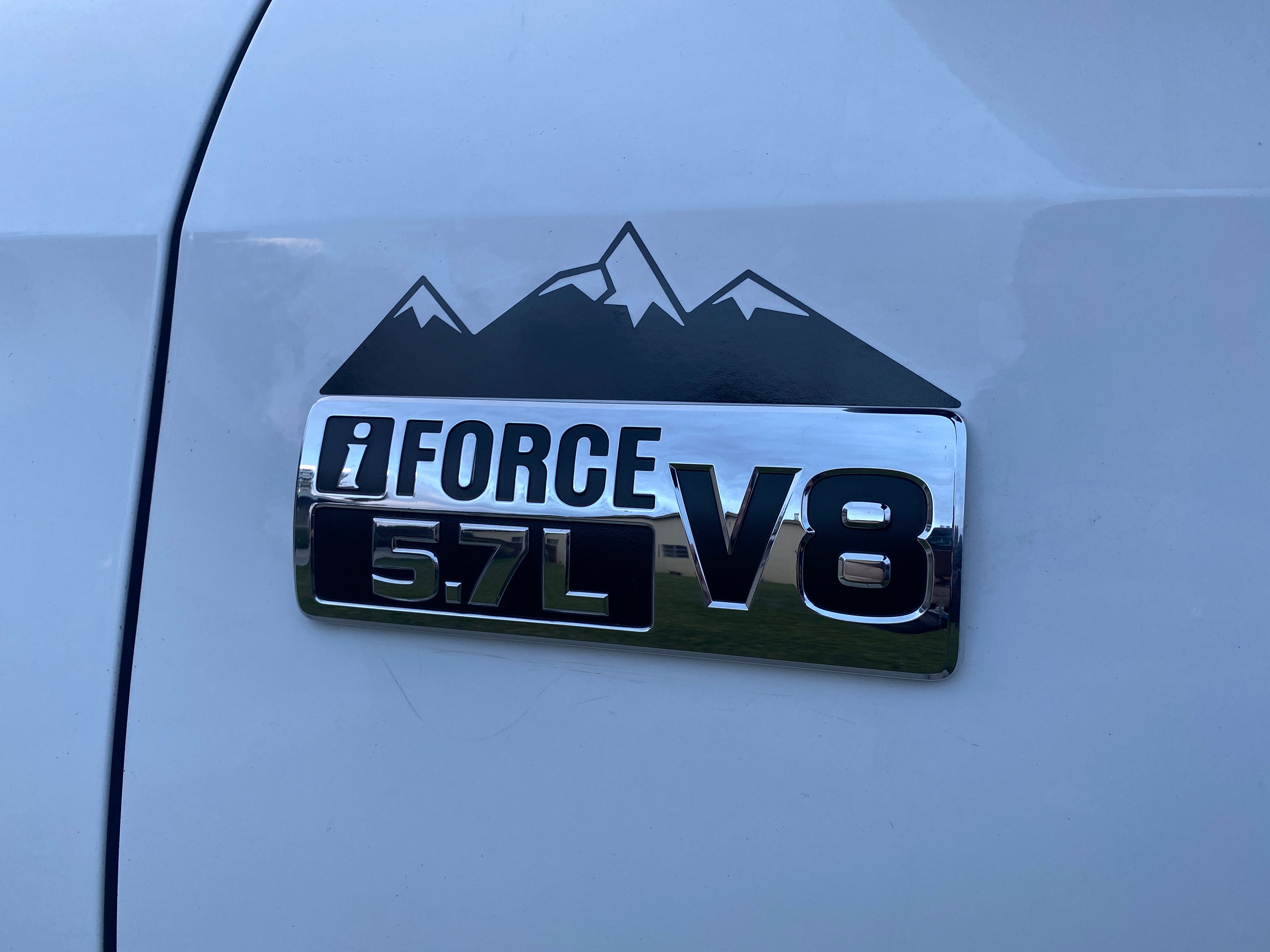 Tundra Mountain Vinyl Decals for 2007-2021 5.7L Door Badge - Set of 2 ...