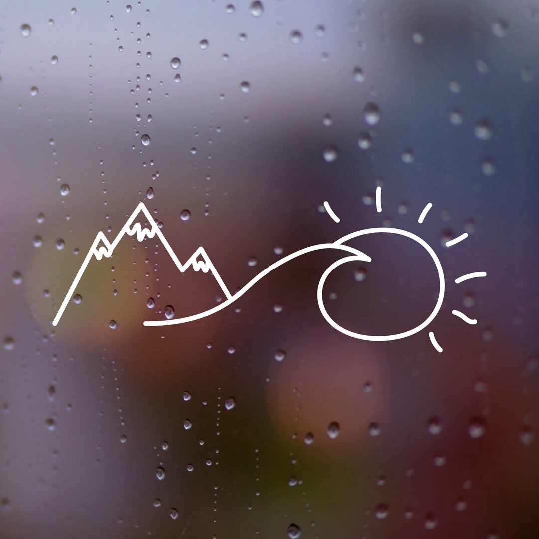California Mountain + Wave Decal Sticker - Etsy