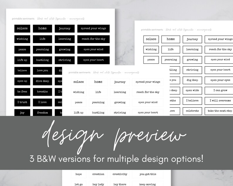 Encouraging Affirmations Printable Sentiment Strips - Ephemera, Collage ...