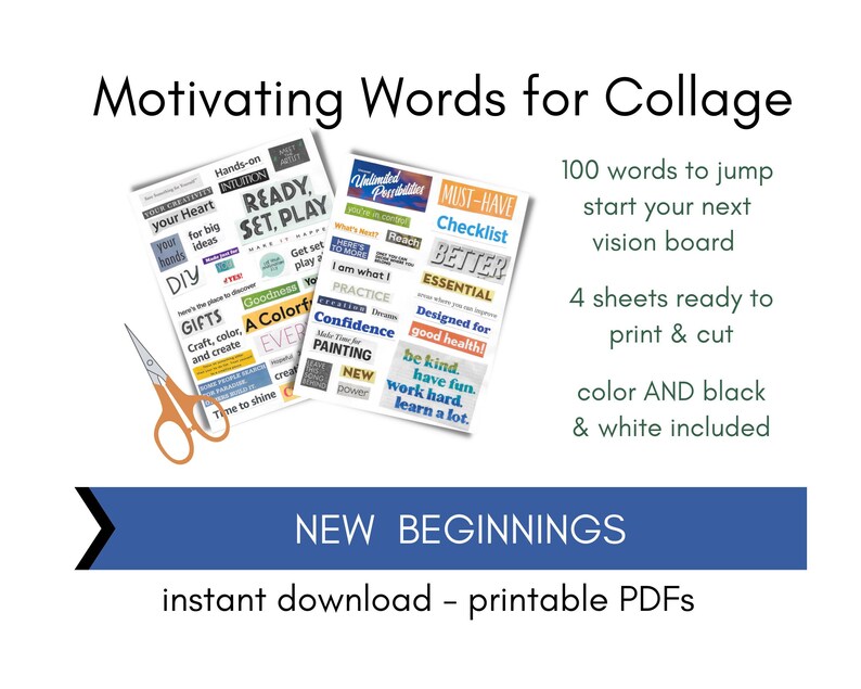 Magazine Cut Out Words for Collage, Junk Journaling, Vision Board ...