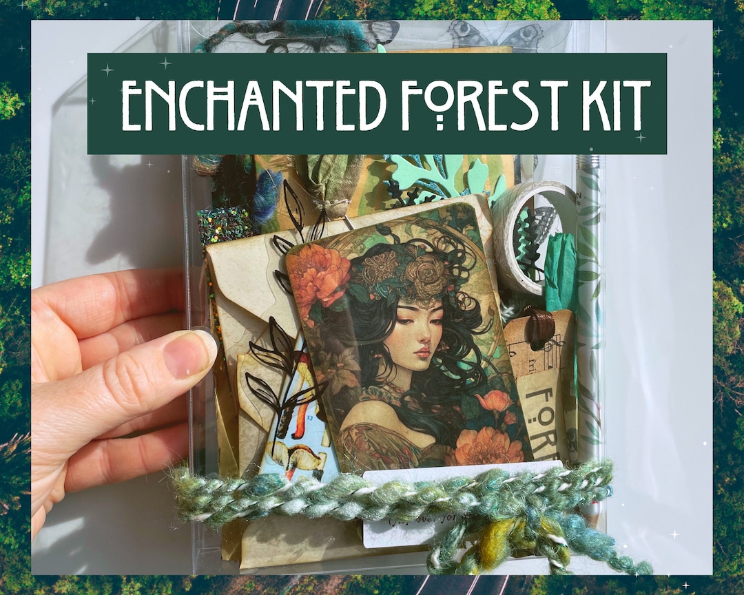 Enchanted Forest Journaling Kit Physical Item With Ready-made Ephemera ...