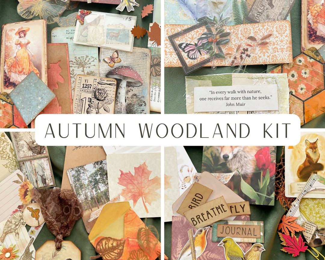 Autumn Woodland Journaling Kit - Physical Item With Ready-made Ephemera ...