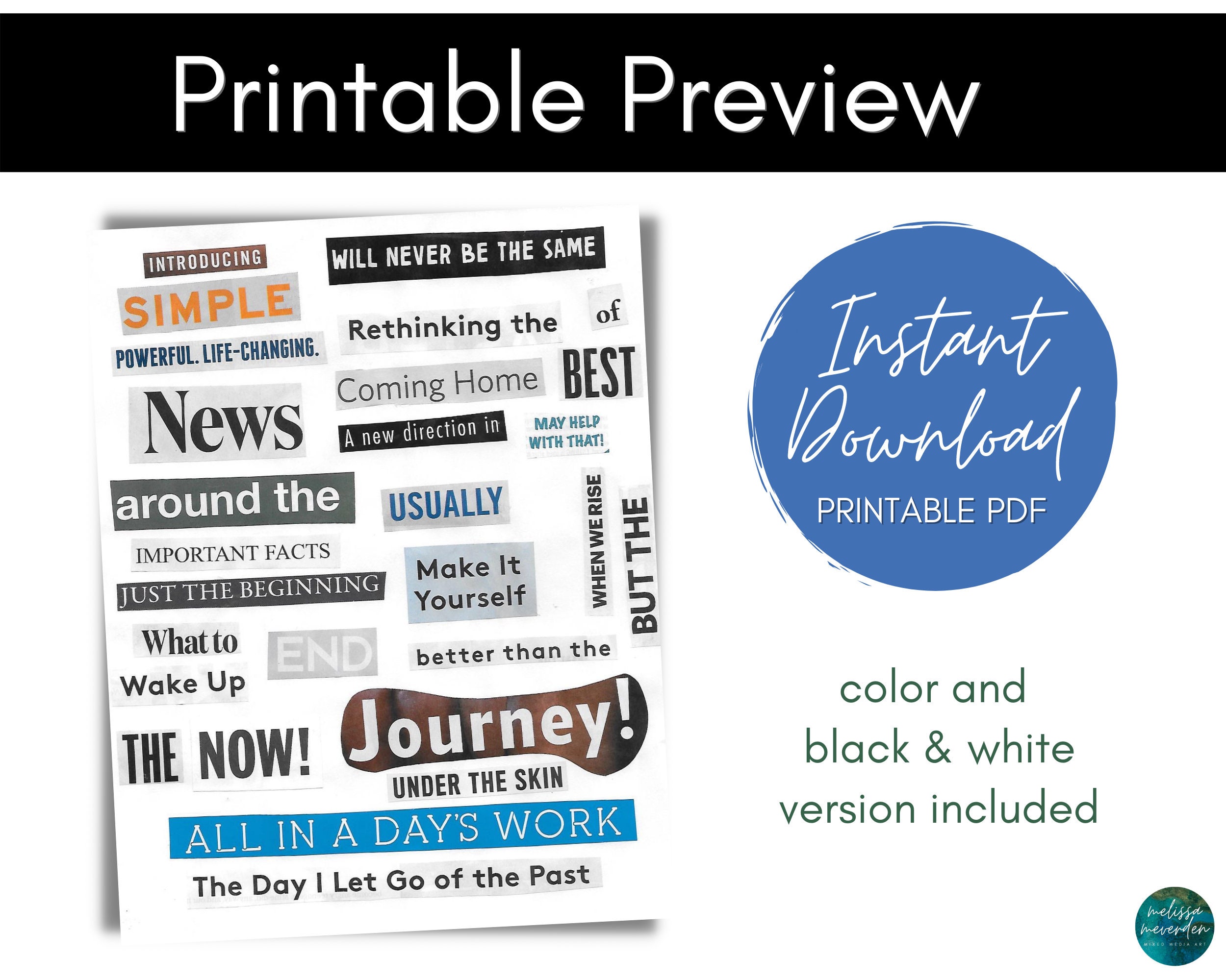 Magazine Cut Out Words for Collage, Junk Journaling, Vision Board ...