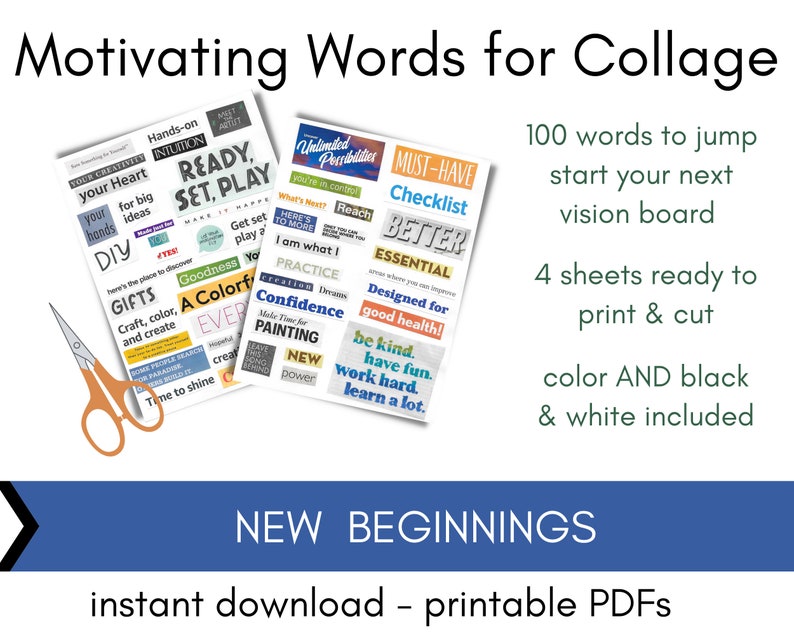 Magazine Cut Out Words for Collage, Junk Journaling, Vision Board ...