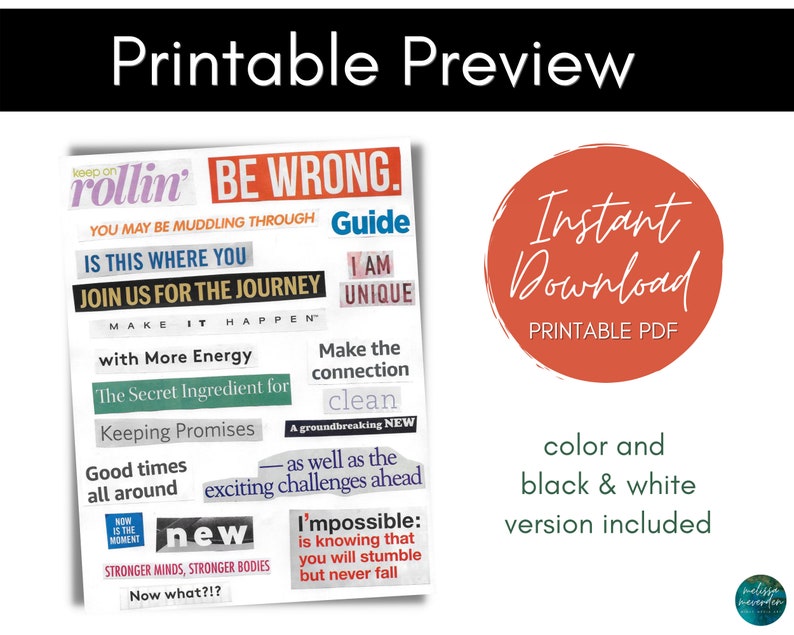 Magazine Cut Out Words for Collage, Junk Journaling, Vision Board ...