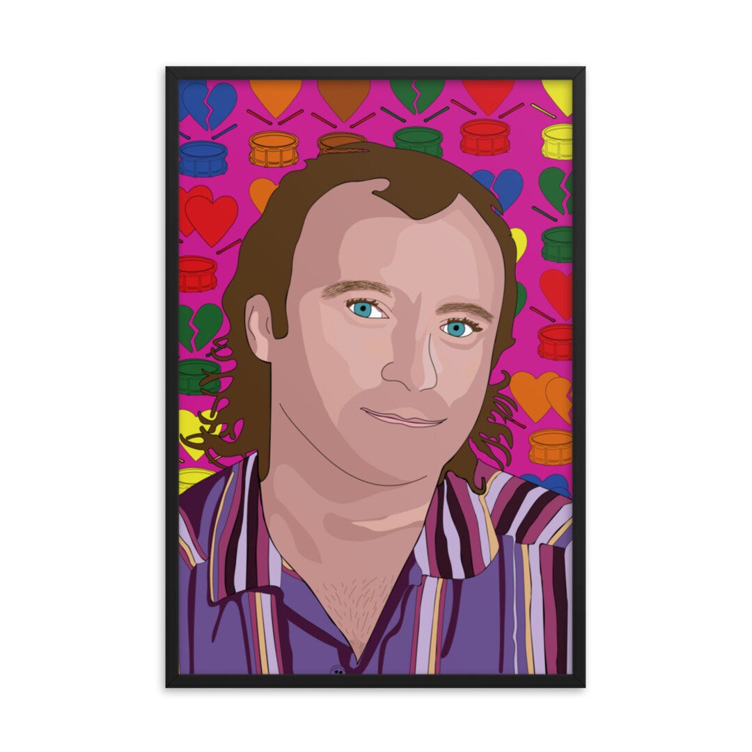 Phil Collins 80s Pop Icon Digital Print Portrait - Etsy