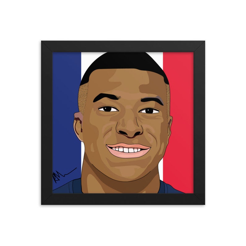 Kylian Mbappe PSG Digital Print Portrait - Etsy