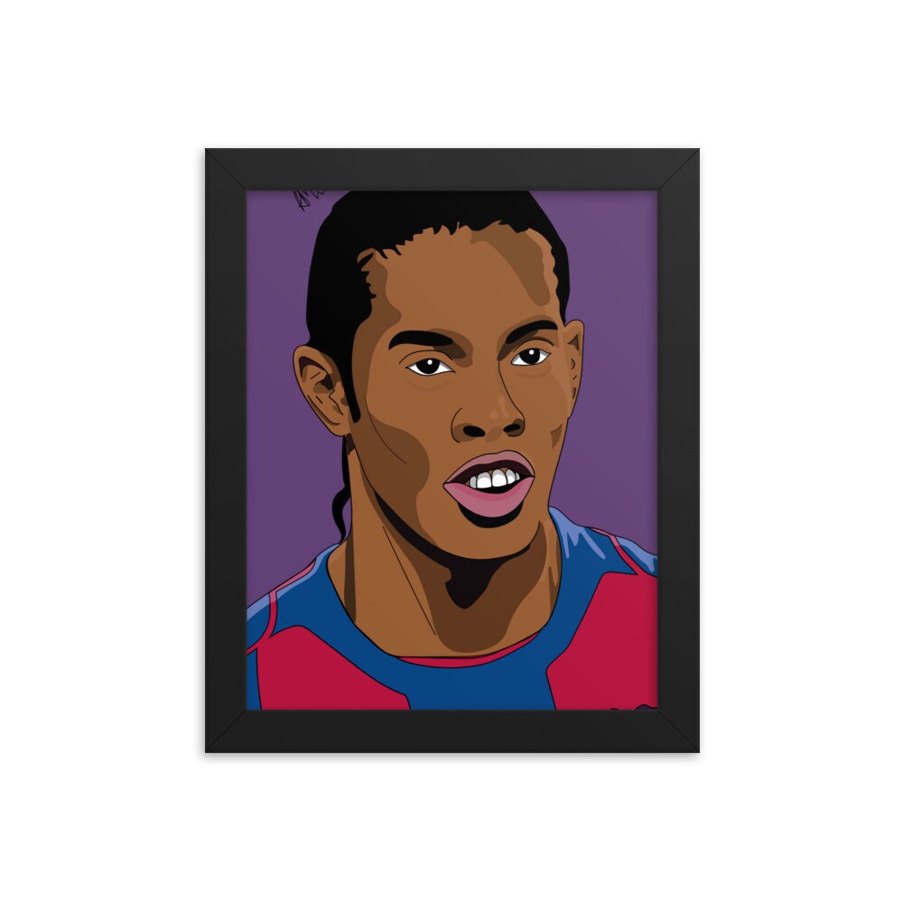 Ronaldinho Barcelona Digital Portrait Print - Etsy