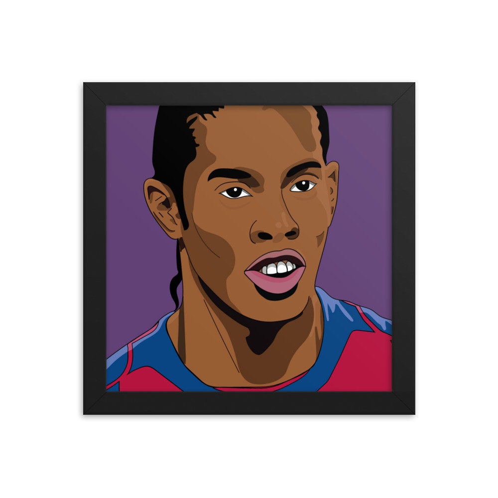 Ronaldinho Barcelona Digital Portrait Print - Etsy