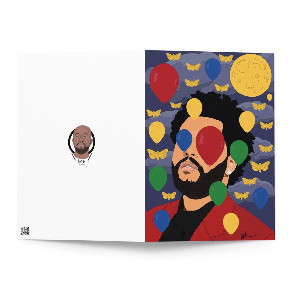 The Weeknd Blinding Lights House of Balloons Greeting Cardsavailable ...