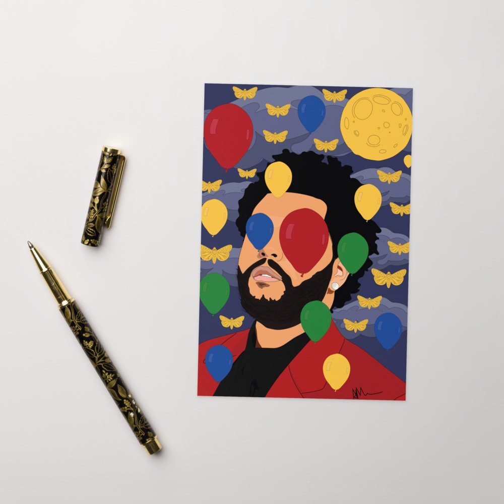 The Weeknd Blinding Lights House of Balloons Greeting Cardsavailable ...