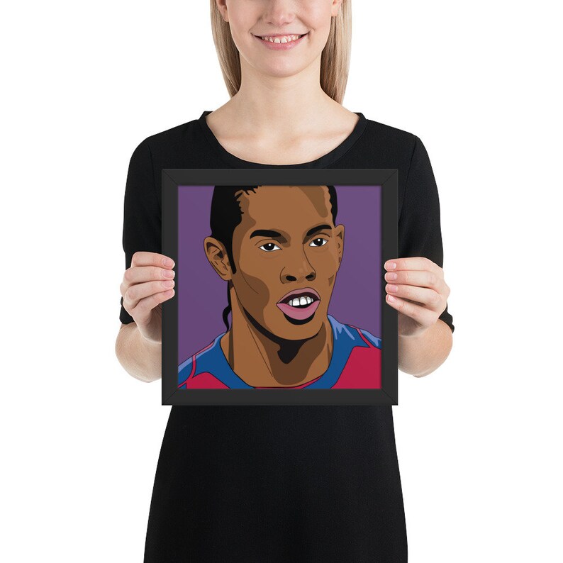 Ronaldinho Barcelona Digital Portrait Print - Etsy