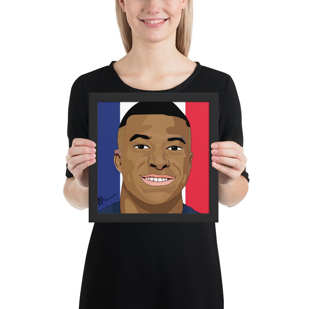 Kylian Mbappe PSG Digital Print Portrait - Etsy